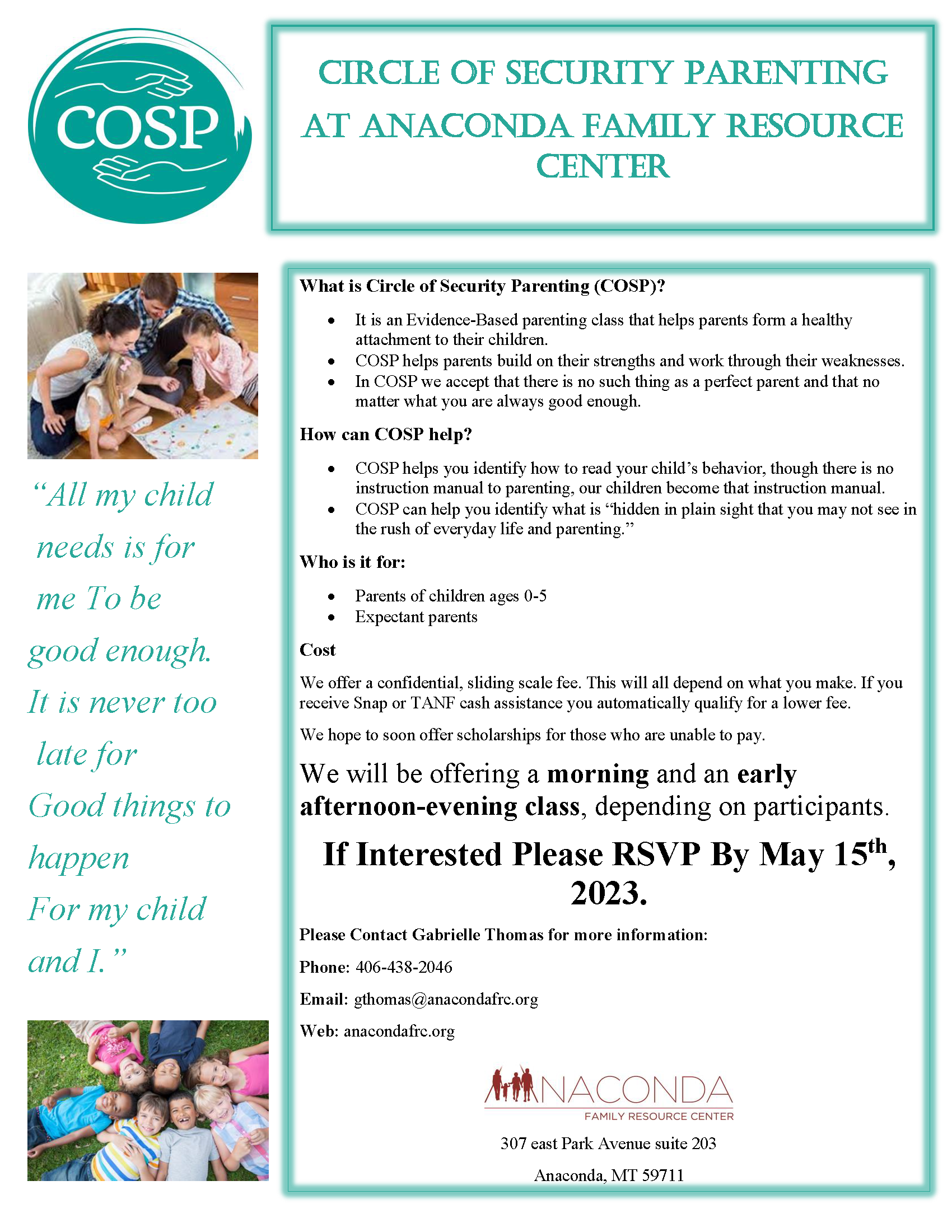 Community Resources – Anaconda Head Start